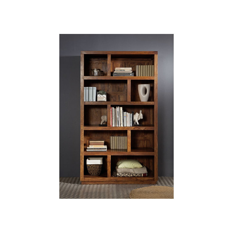 Massivmoebel24 Duke 200cm H x 115cm W Solid Wood Standard Bookcase | Wayfair.co.uk